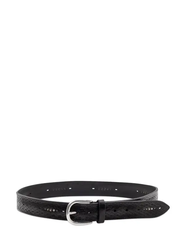 Orciani Belt With Metallic Buckle And Decorative Details - Nero
