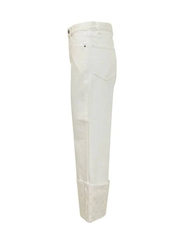 Tory Burch Cuffed Straight Leg Trousers