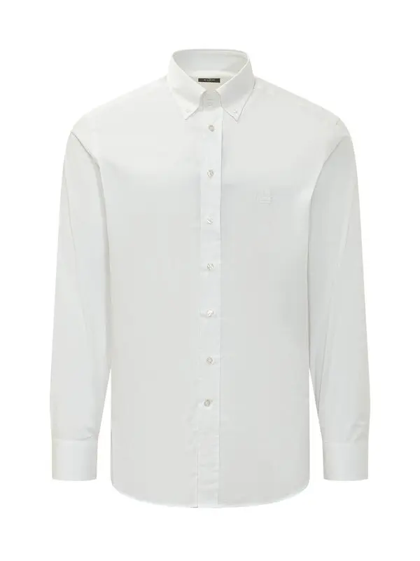 Etro Rome Logo Button-down Shirt - Bianco