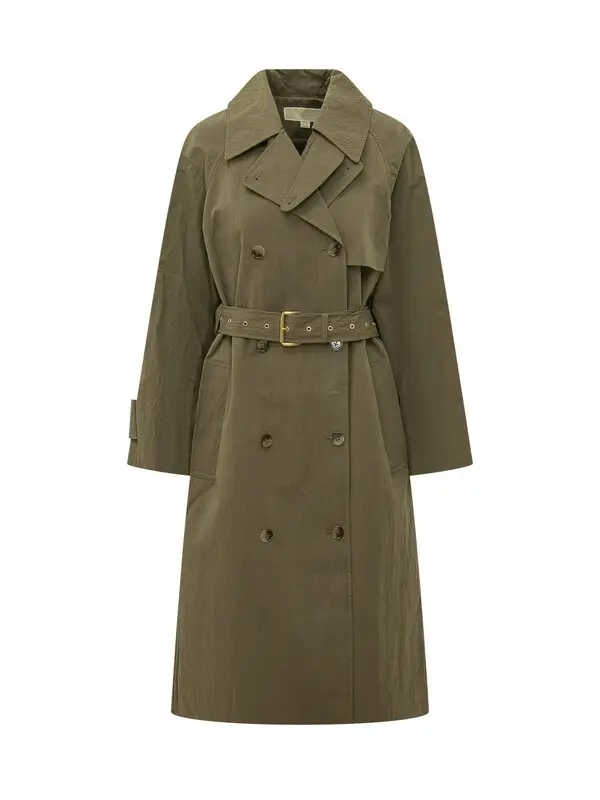 Michael Kors Oversized Trench Coat In Cotton-nylon Blend - Duffle