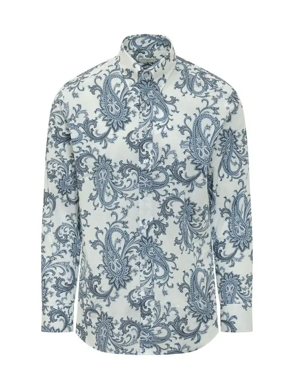 Etro Trendy Paint Splash Embroidered Shirt - Bianco