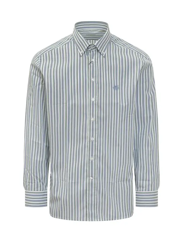 Etro Striped Linen Shirt - Azzurro