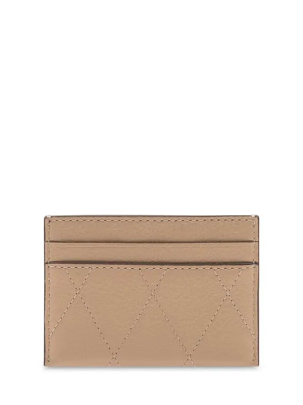 Tory Burch Elegant Mini Card Case - Soft Cement