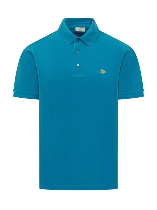 Etro Classic Polo - Azzurro