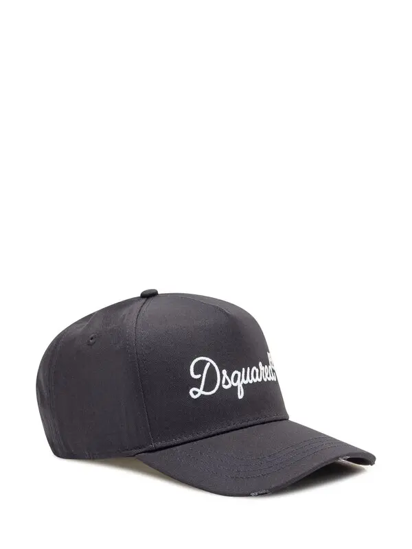 Dsquared2 Linen Baseball Cap - Nero