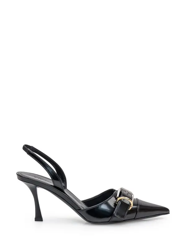 Givenchy Leather Slingback Heels - Black