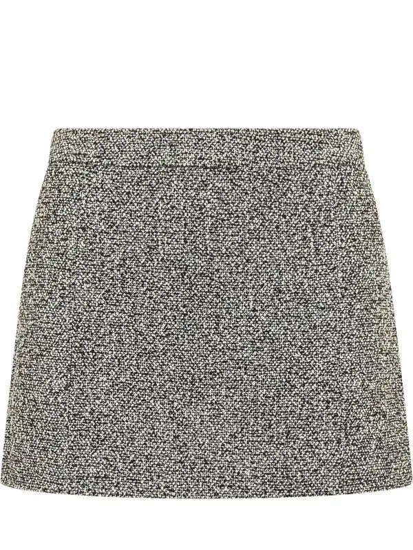 Michael Kors Tweed Mini Skirt - Black/bone