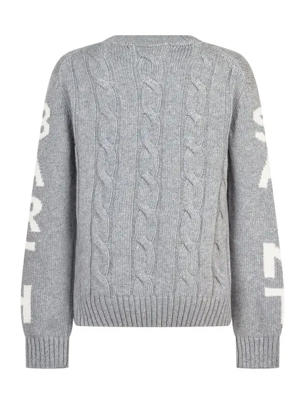MC2 SAINT BARTH Logo Textured Knit Pullover Sweater In Wool Blend