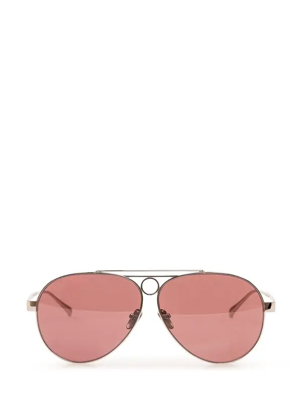 FACE.HIDE Aviator Sunglasses - Silver/prune