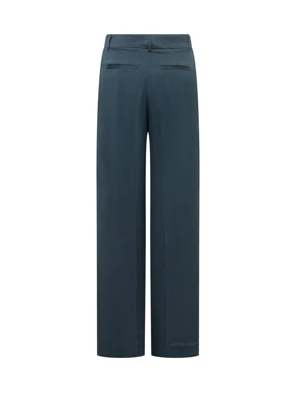 Michael Kors Sleek Satin Trousers In Mini Fit - Midnight Blue