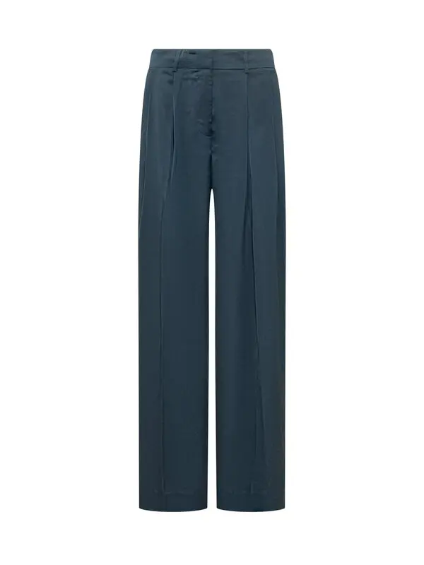 Michael Kors Satin Trousers - Midnight Blue