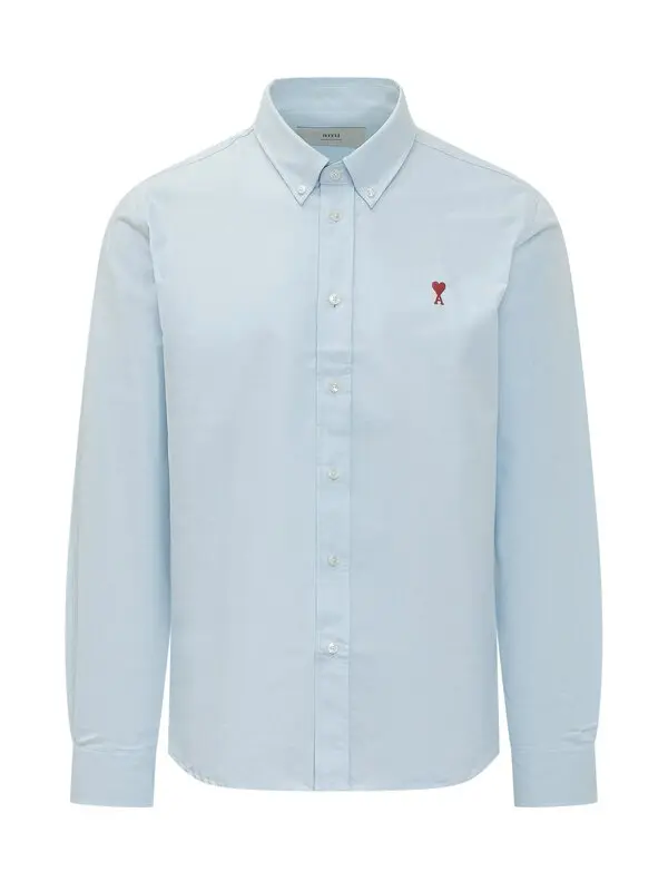 AMI Paris Button Down Logo Shirt