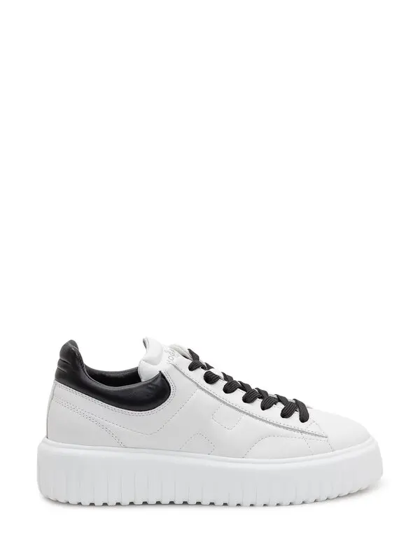 Hogan H-strip Leather Sneakers - Bianco-nero