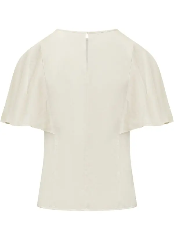 Michael Kors Cape-sleeve Top - Bone