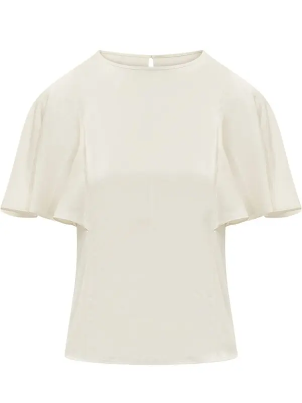 Michael Kors Cape-sleeve Top - Bone