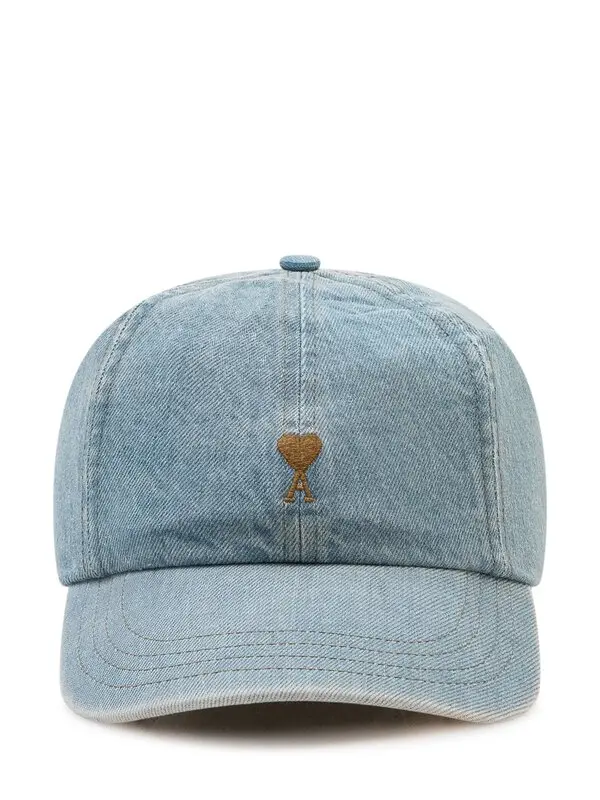 AMI Paris Embroidered Cap - Blue Used