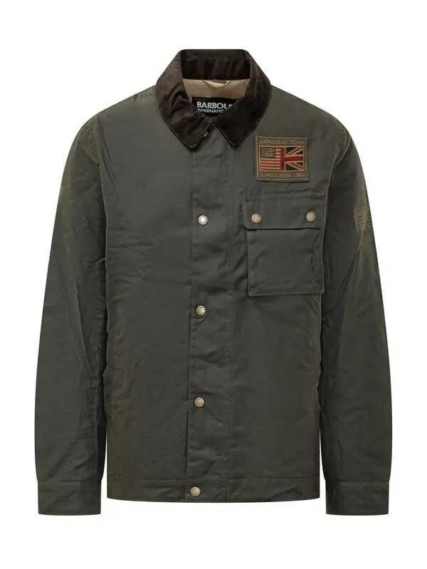 BARBOUR INTERNATIONAL Waxed Cotton Jacket - Sage