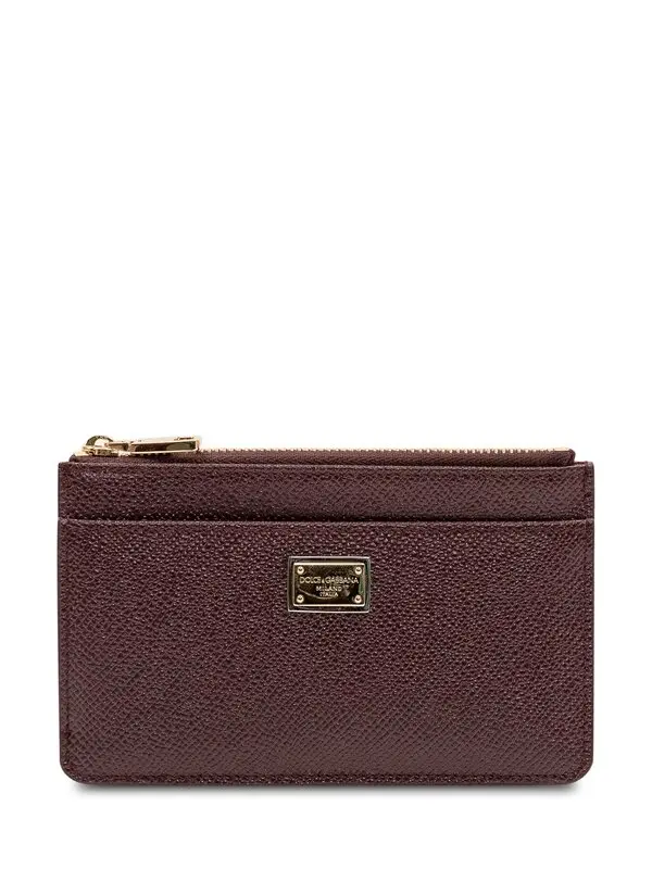 Dolce & Gabbana Premium Vitello Mini Card Holder - Mosto