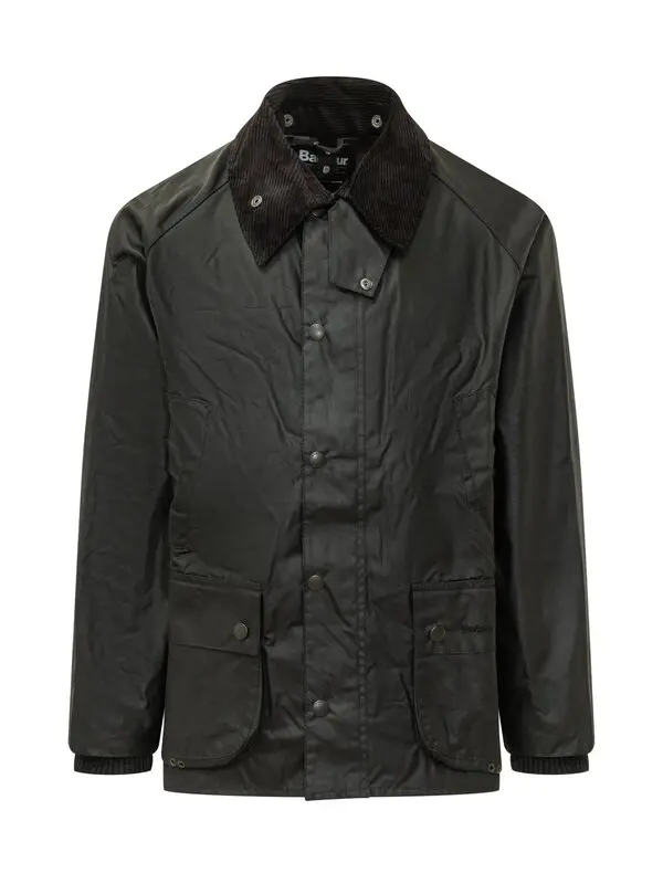 Barbour Waxed Cotton Jacket With Velvet Collar