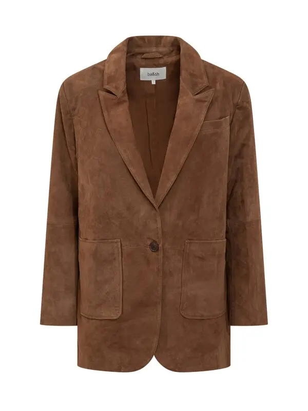 Ba&sh Leather Scamosciata Blazer