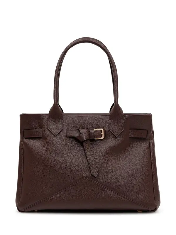 BALLANTYNE Kate Calf Leather Tote Bag - Brown