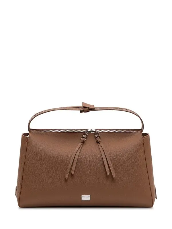 Dolce & Gabbana Leather Mini Shoulder Bag - Caramello