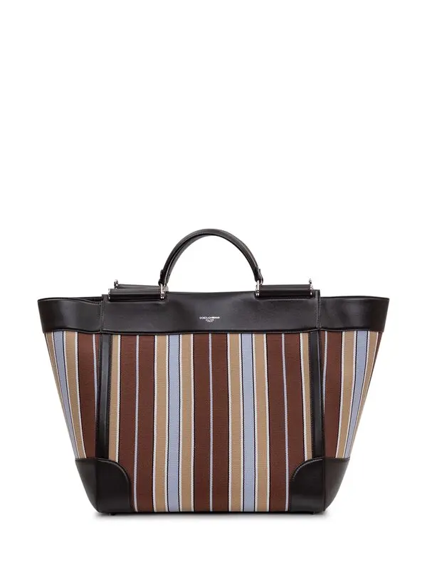 Dolce & Gabbana Striped Motif Handbag - Multicolor Marrone