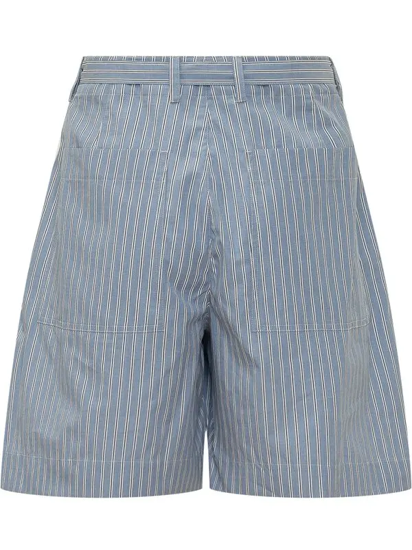 Givenchy Striped Kimono-inspired Mini Shorts - White/navy