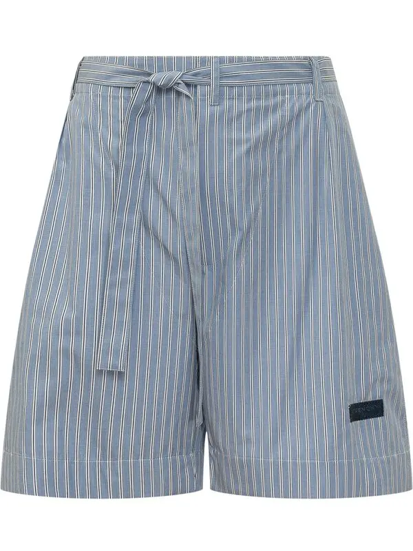 Givenchy Striped Mini Shorts - White/navy