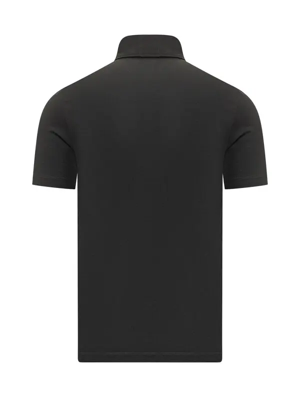 Malo Short Sleeve Polo With Collar And Buttons
