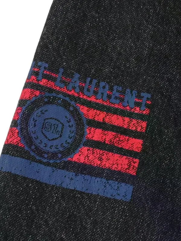 Saint Laurent 2010s Logo-print Denim Jacket