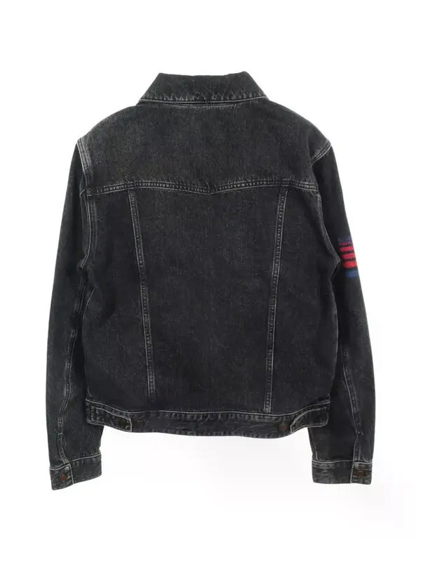 Saint Laurent 2010s Logo-print Denim Jacket - Black