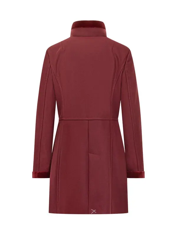 FAY Elegant Virgin Wool Mini Jacket - Rosso Sangue