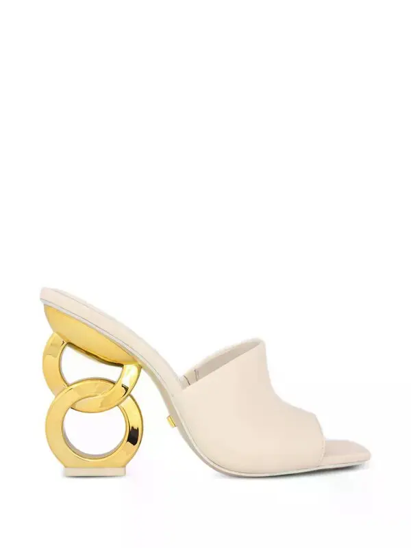 KAT MACONIE Ebba Chain-link Heel Sandals - White