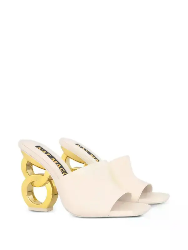 KAT MACONIE Ebba Chain-link Heel Sandals - White