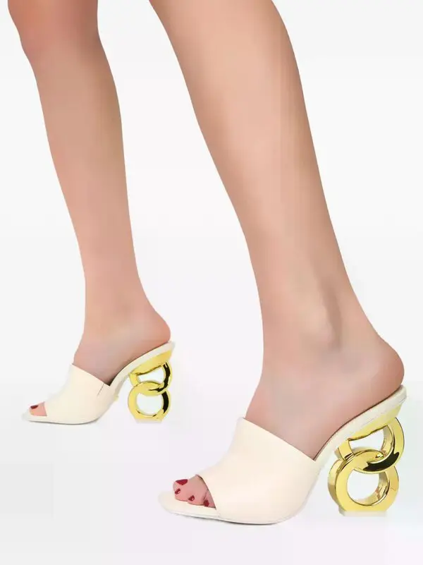KAT MACONIE Ebba Chain-link Heel Sandals - White