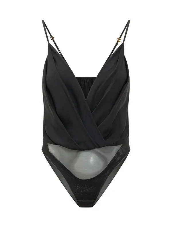 Elisabetta Franchi Draped Mini Top - Nero