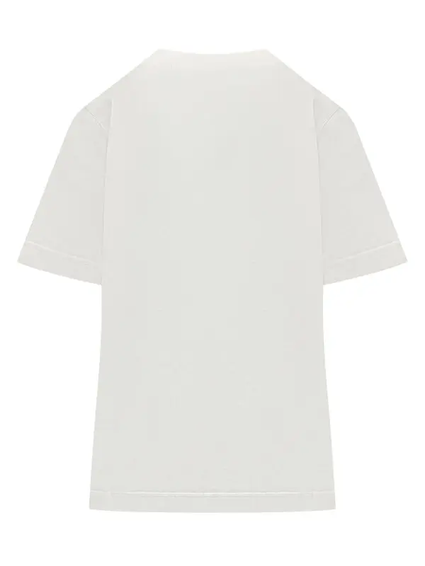 Burberry Graphic T-shirt With Painttch Logo - Chalk