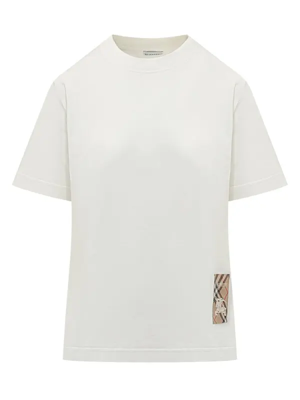 Burberry Graphic T-shirt With Painttch Logo - Chalk