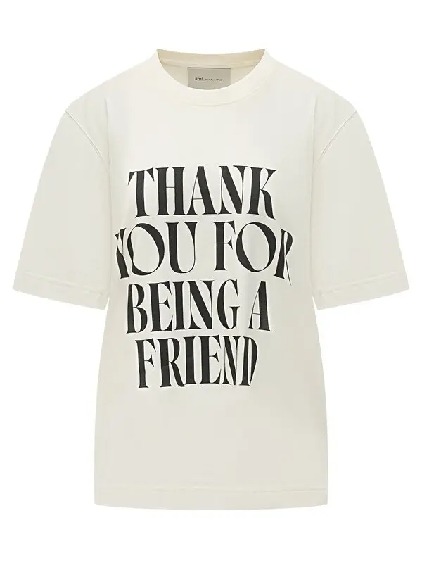 AMI Paris Statement T-shirt With Bold Lettering