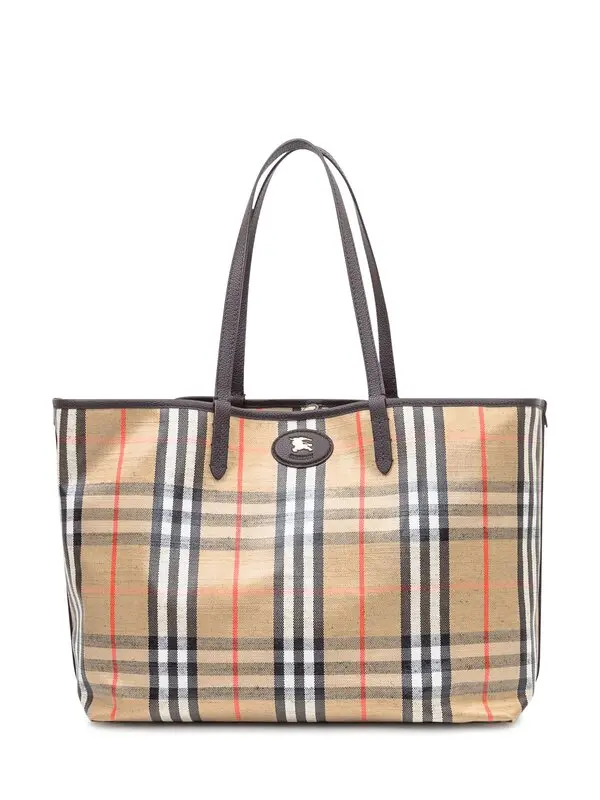 Burberry Quadri Tote Handbag - Sand