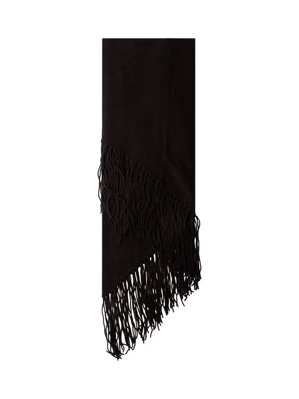 VANISE Caterina Knit Mantle With Long Fringe