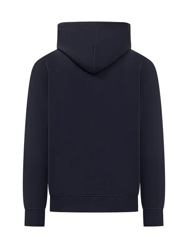 Drole De Monsieur Embroidered Logo Hoodie - Navy