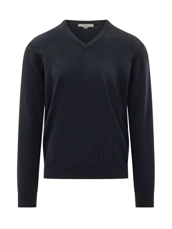 Malo V-neck Pullover Sweater - Blu