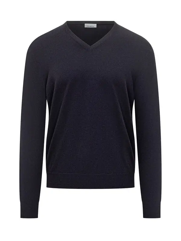 Malo V-neck Pullover Sweater - Blu
