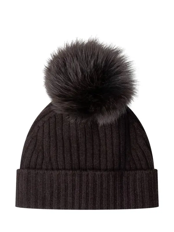 VANISE Lola Cuff Hat With Pom-pom