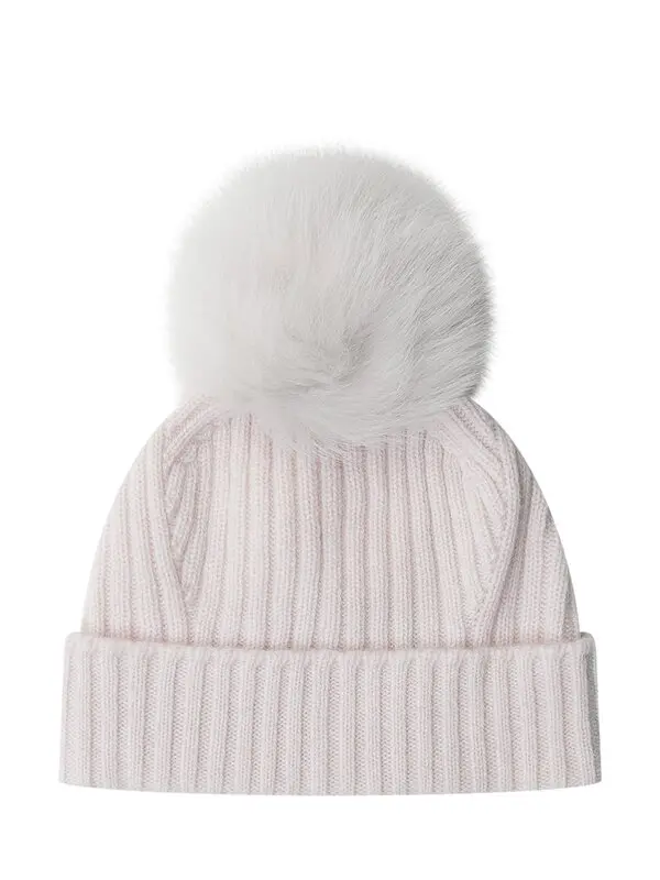 VANISE Lola Cuff Hat With Pom-pom Trim