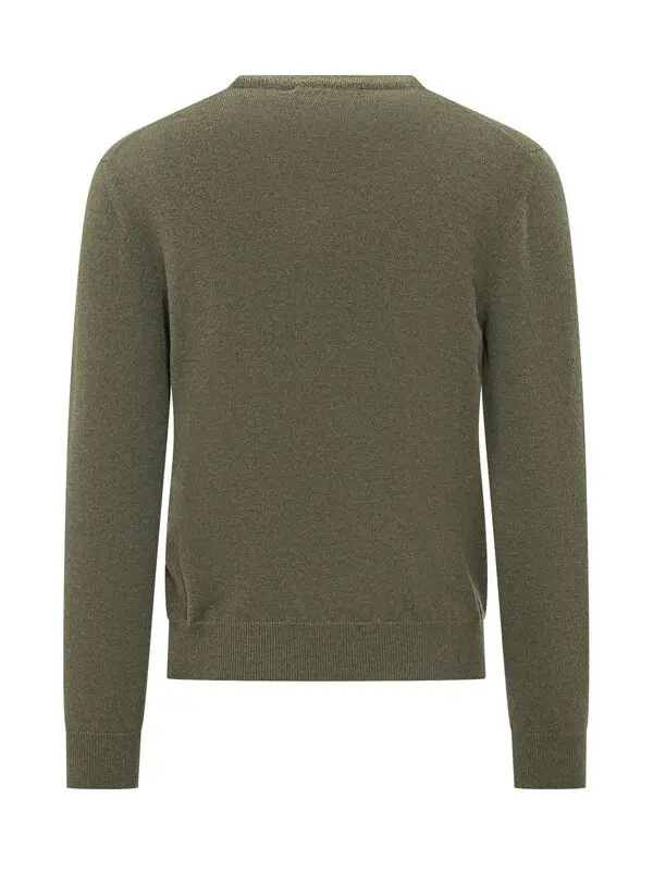 Malo V-neck Wool Knit Sweater - Alloro