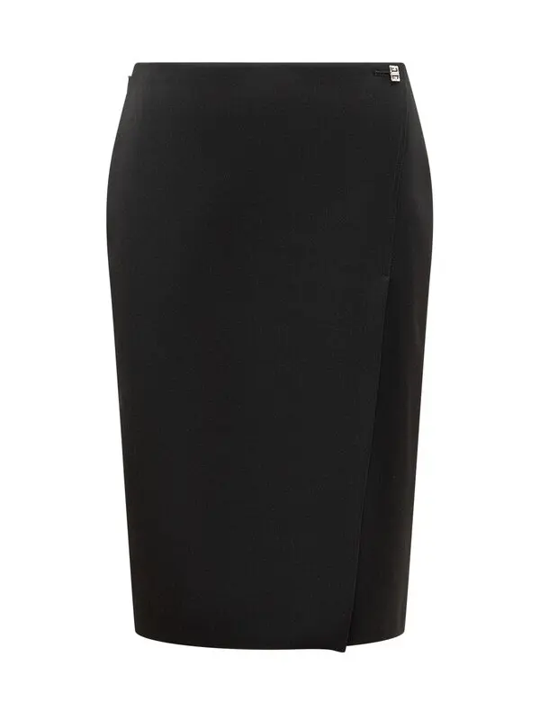 Givenchy Chic Virgin Wool Skirt - Black