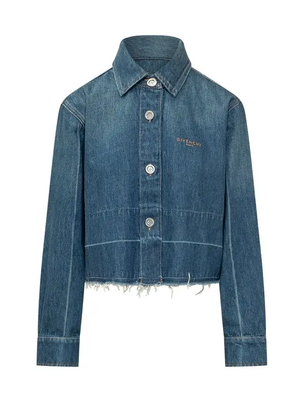 Givenchy Raw Edge Shirt - Medium Blue